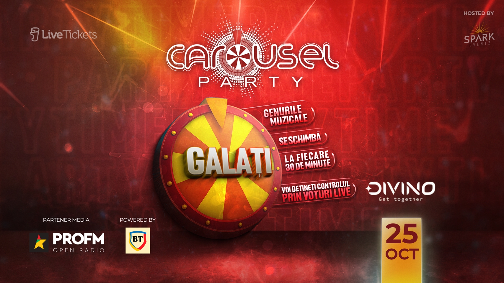Bilete la CAROUSEL PARTY @ Divino, Galati